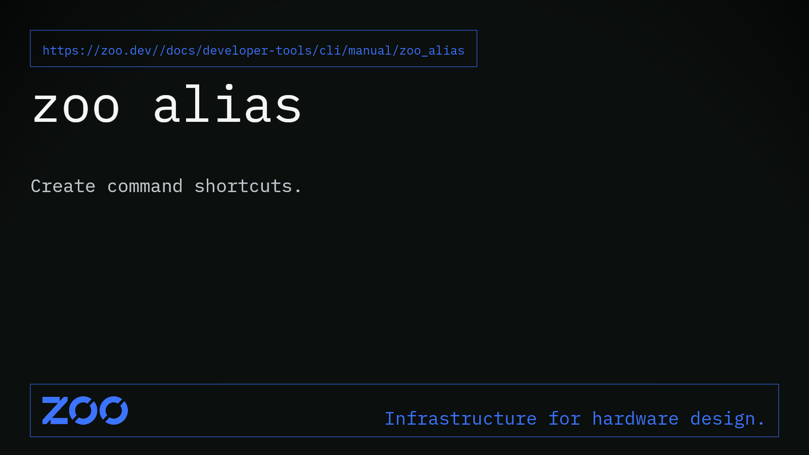 zoo alias | Zoo