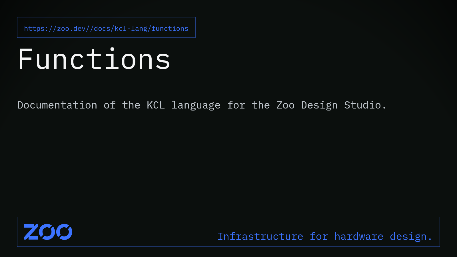 Functions | Zoo