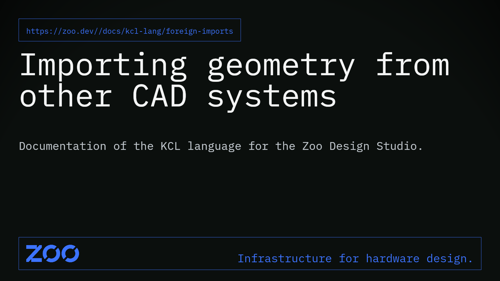 Importing geometry from other CAD systems | Zoo