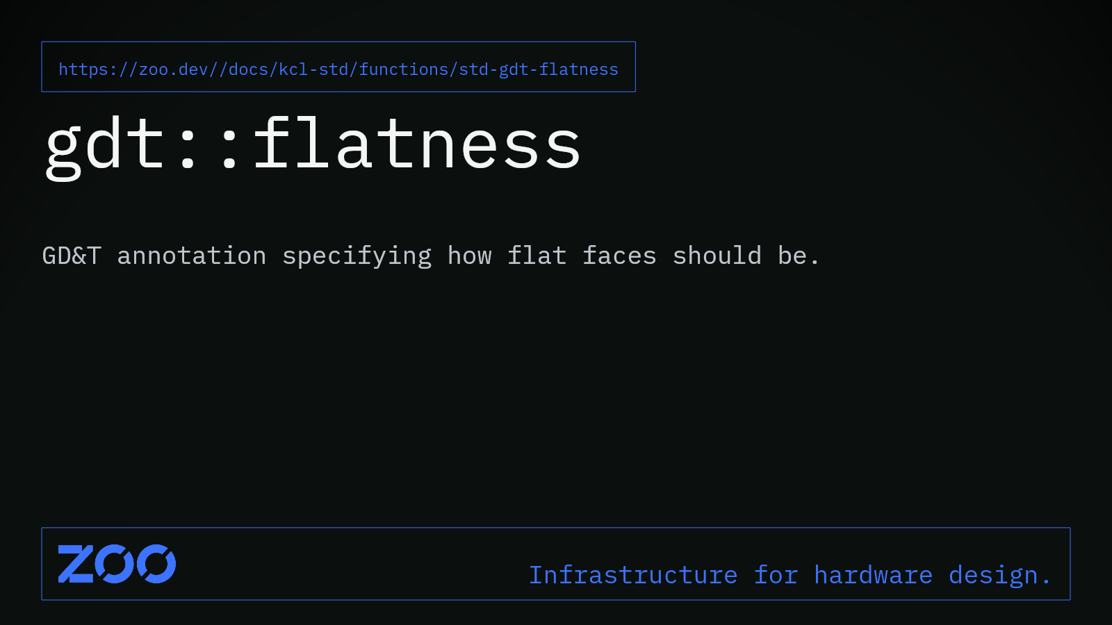 gdt::flatness | Zoo