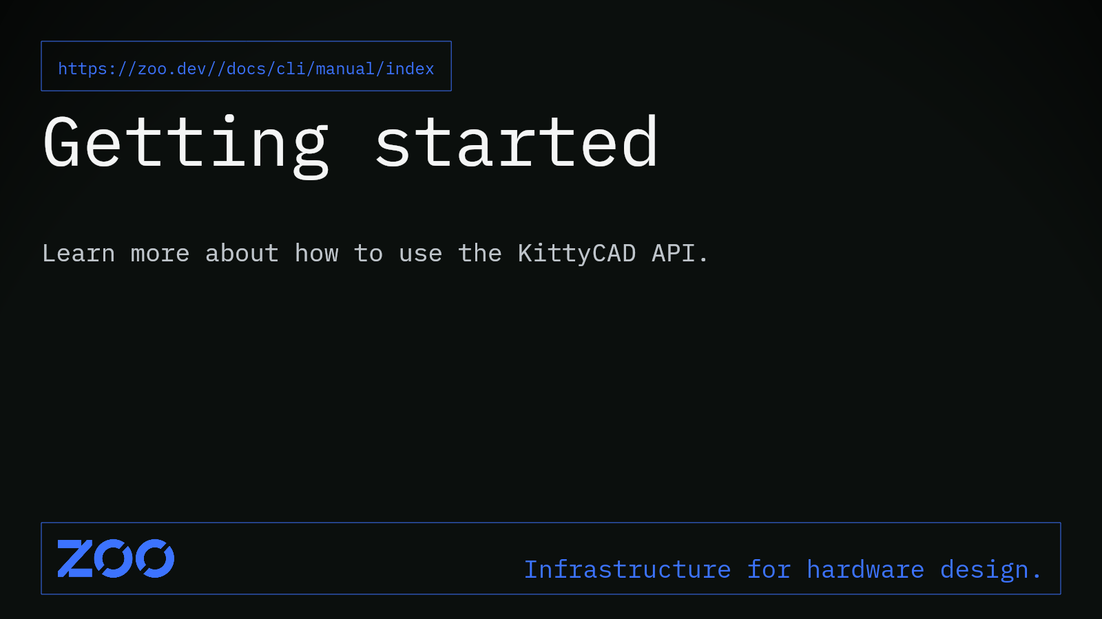 Getting started | Zoo