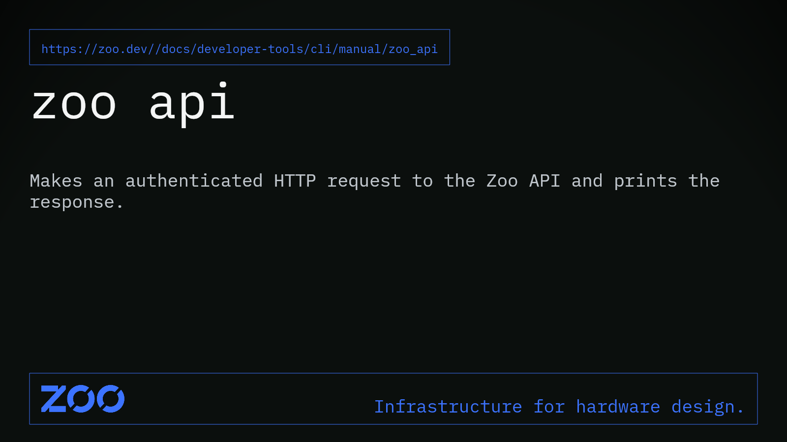 zoo api | Zoo