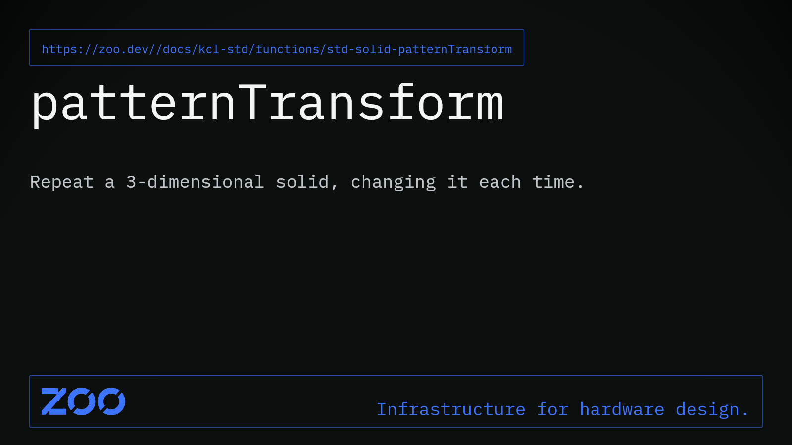 patternTransform | Zoo